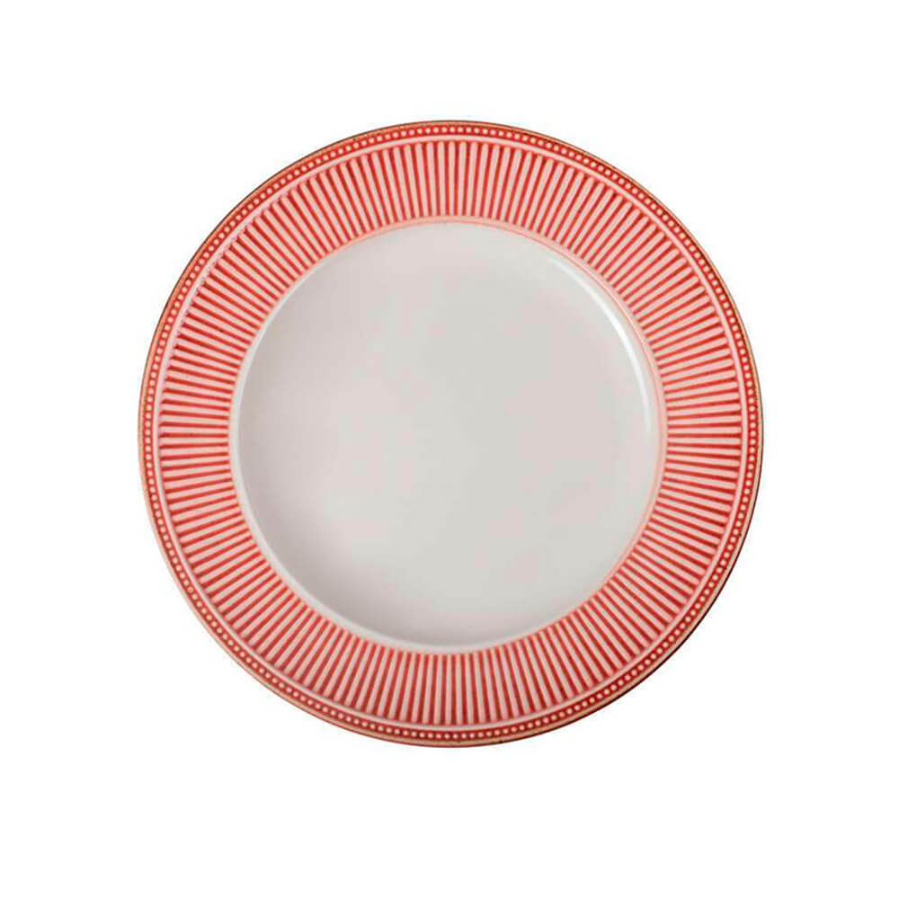 Conjunto Com 6 Pratos Rasos Toscana Vermelho Corona 28cm
