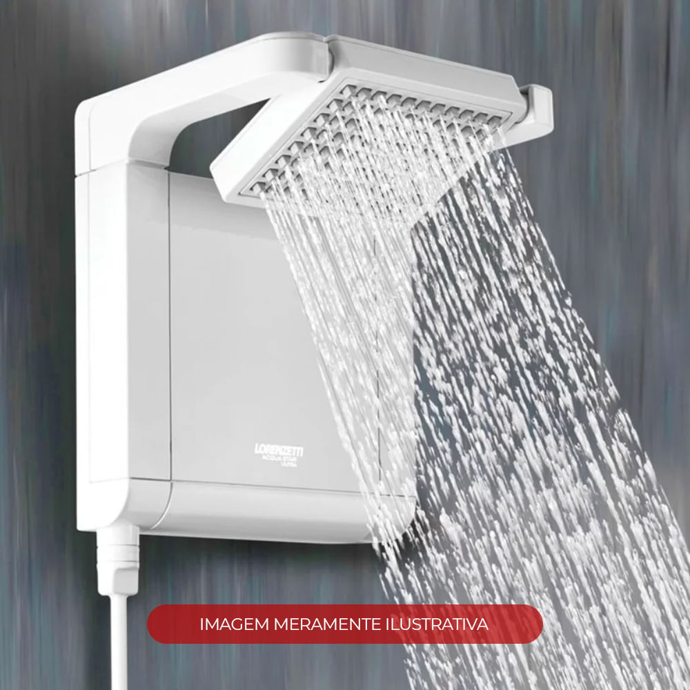 Ducha Acqua Star Ultra 220v 6800w Branca Cromada Lorenzetti